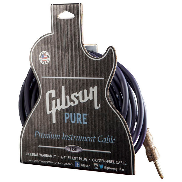 Kabel Gibson Pure Premium Instrument Cable 18ft / 5.49m - Dark Purple