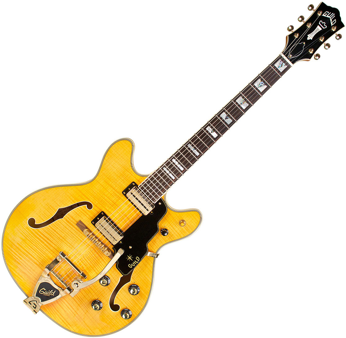 Semi-hollow e-gitarre Guild Starfire VI Bigsby - natural natural